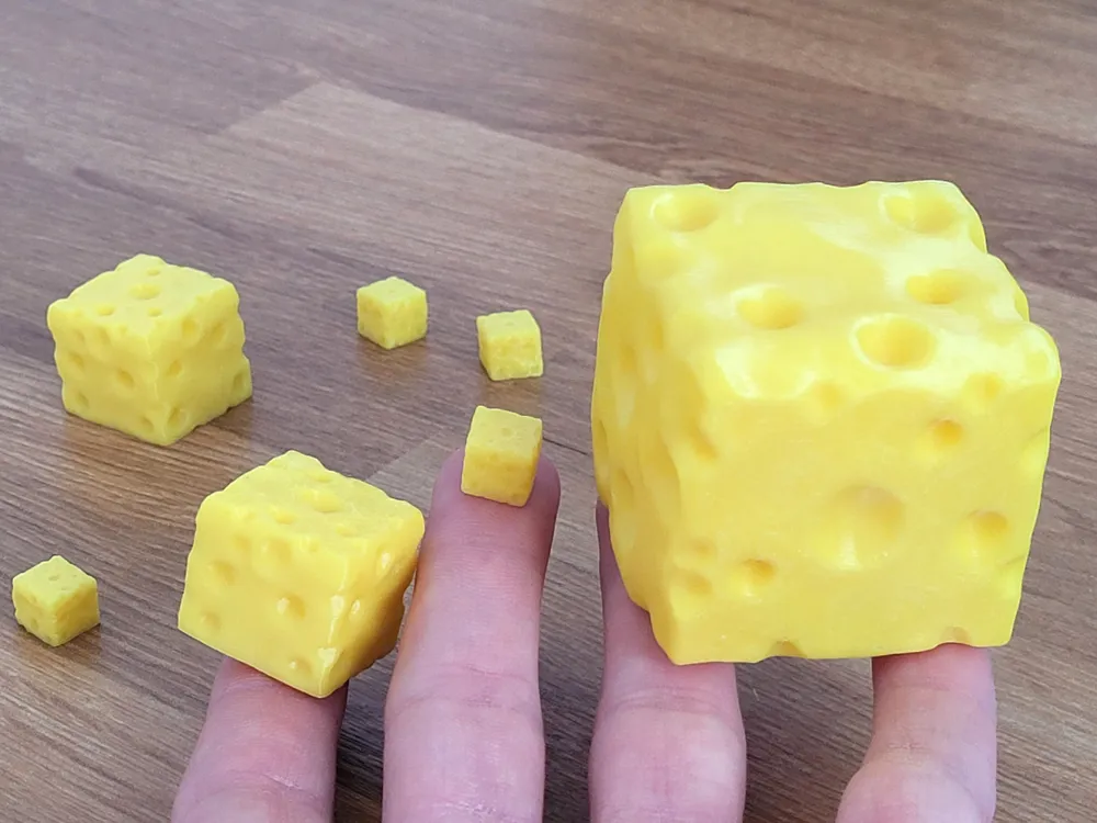 Cheese cube mini cheese - Free 3D Print Model - MakerWorld