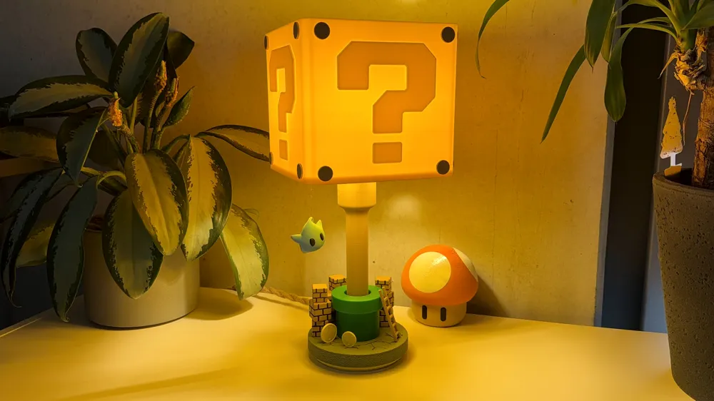 Question Block Lamp - No AMS - Galaxy Edition - Free 3D Print Model ...