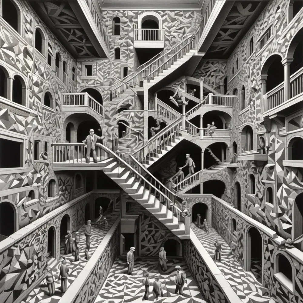 MC Escher "Esque" Hueforge by jc unboxed - MakerWorld