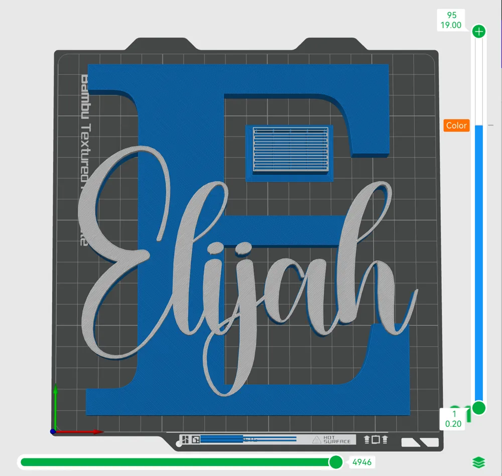 ELIJAH name ornament initial nameplate sign by meetoo333 MakerWorld ...