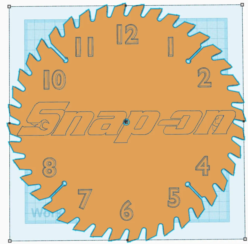 SNAP-ON Saw Blade Clock by tundra3866cda - MakerWorld