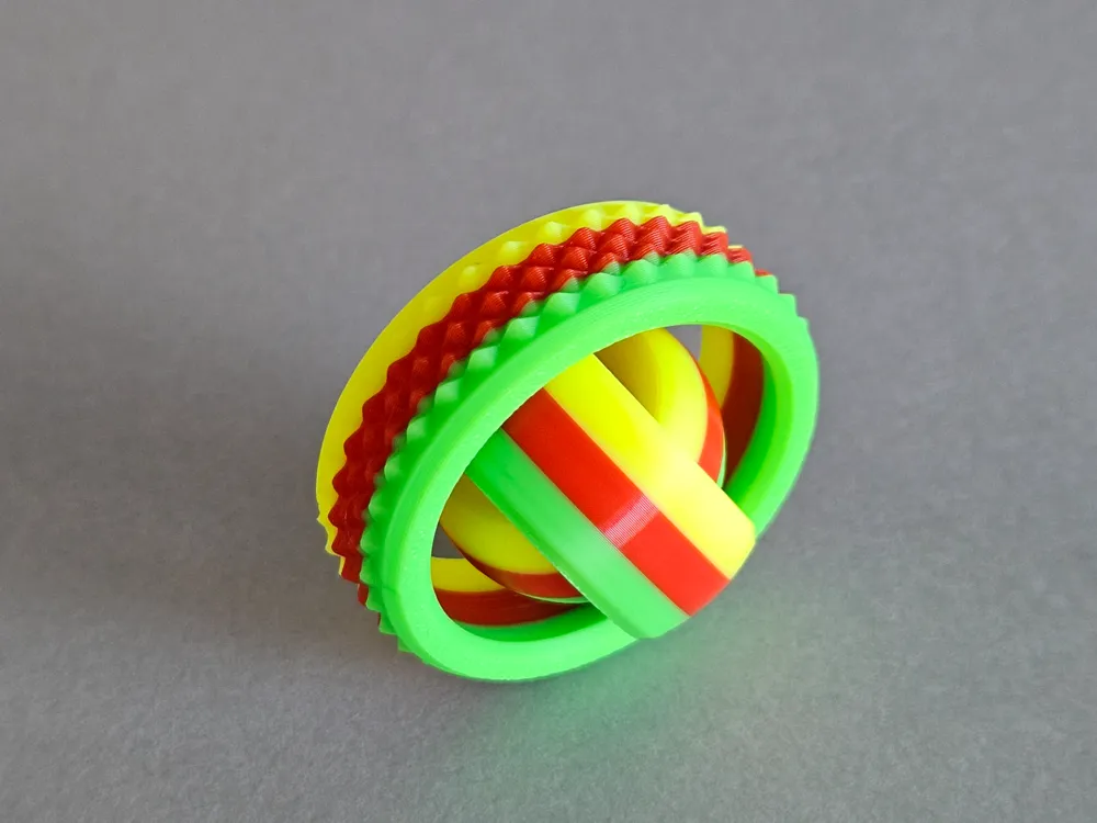 Studded 3 Ring Gyro Fidget Spinner - Free 3D Print Model - MakerWorld