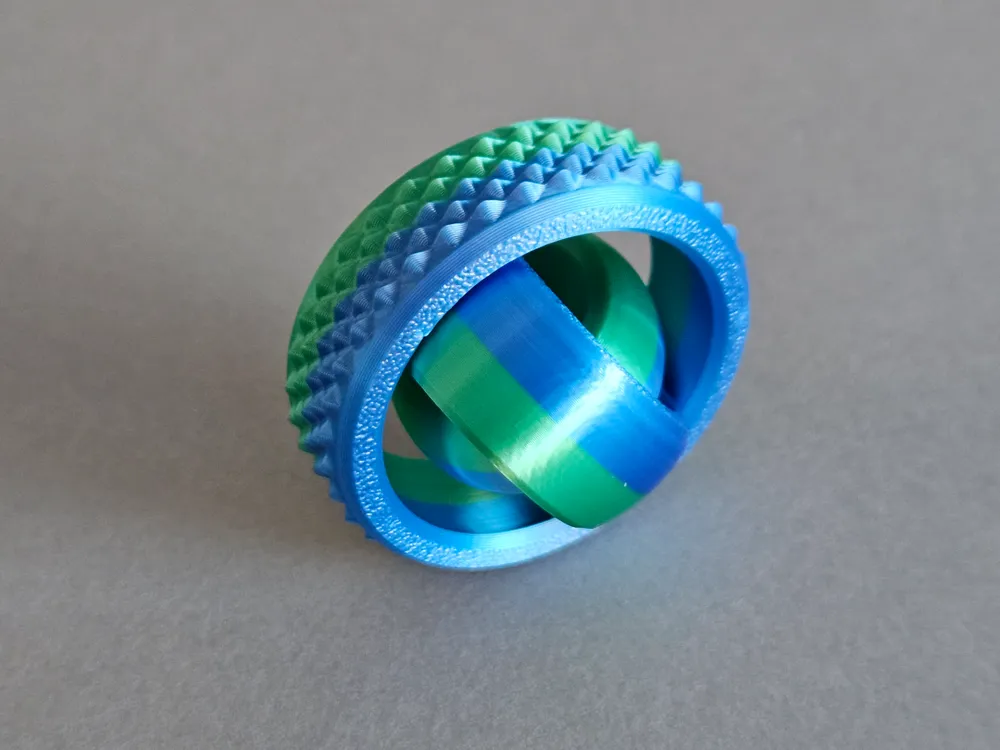Studded 3 Ring Gyro Fidget Spinner - Free 3D Print Model - MakerWorld