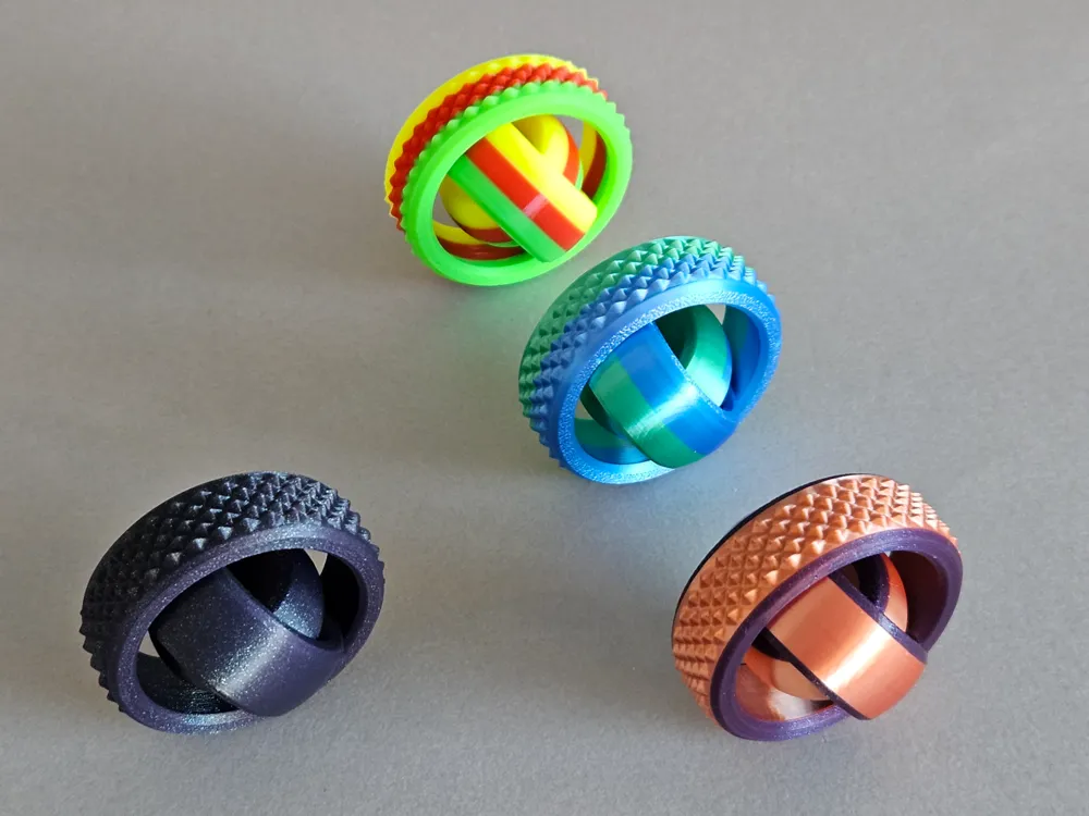 Studded 3 Ring Gyro Fidget Spinner by Jimbobble MakerWorld: Download ...