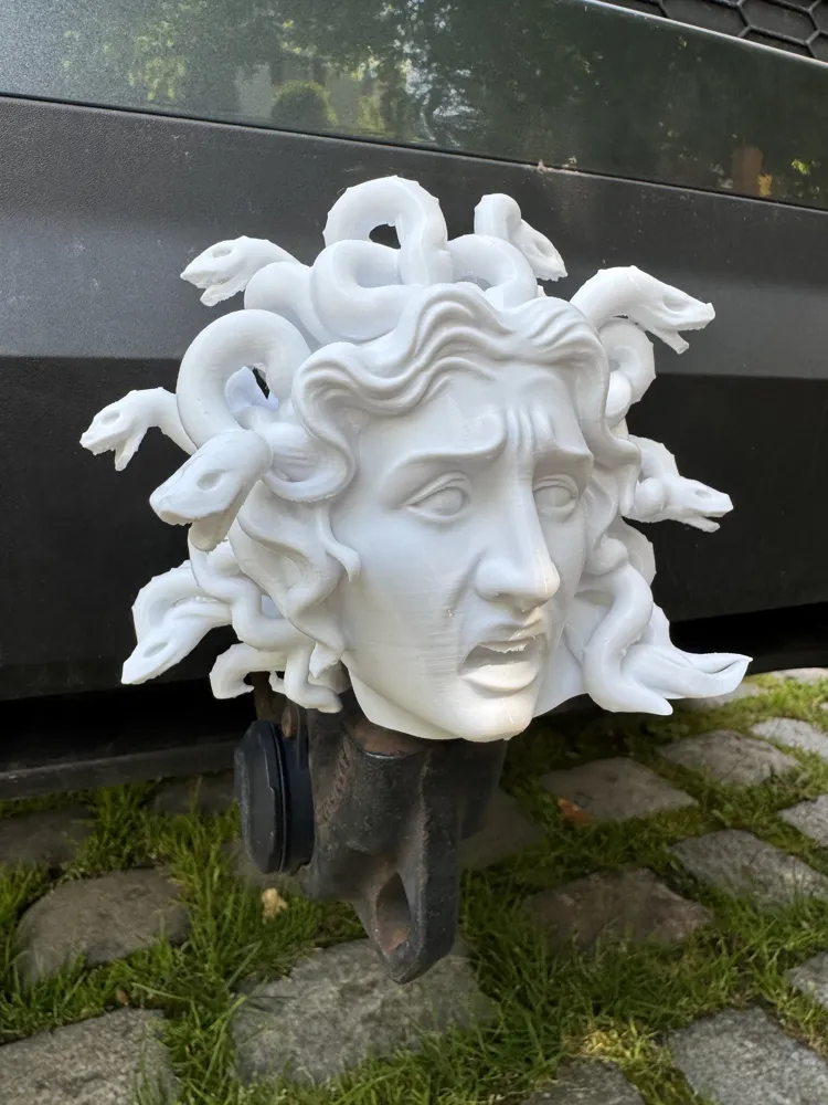 Medusa Bust Trailer Hitch Cover - Free 3D Print Model - MakerWorld