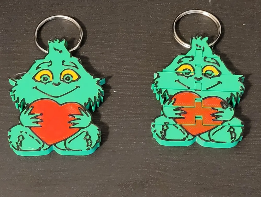 Baby Grinch Keychain 2 versions by KC3DSHOP MakerWorld: Download Free ...