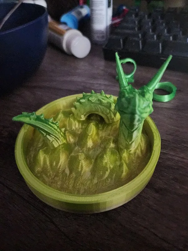 Horned Sea Serpent Ring Holder by KyuubiNight - MakerWorld