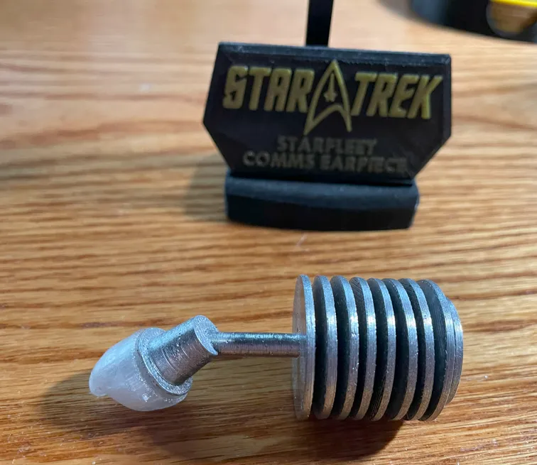 Star Trek TOS Comms Earpiece and stand Remixed by mmarcoux66 - MakerWorld
