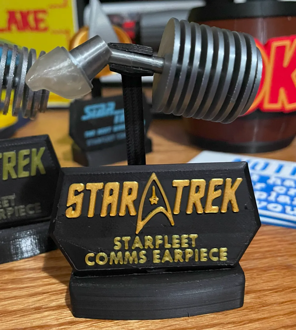 Star Trek TOS Comms Earpiece and stand Remixed by mmarcoux66 - MakerWorld