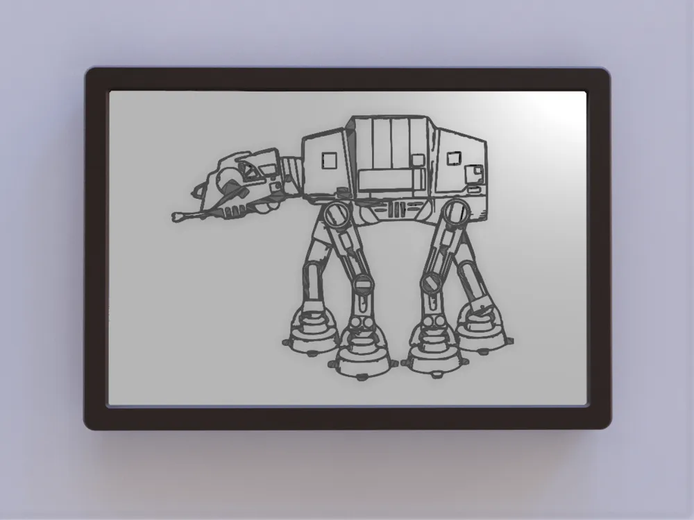 Star Wars AT-AT Patent Art by Ken Mills - MakerWorld