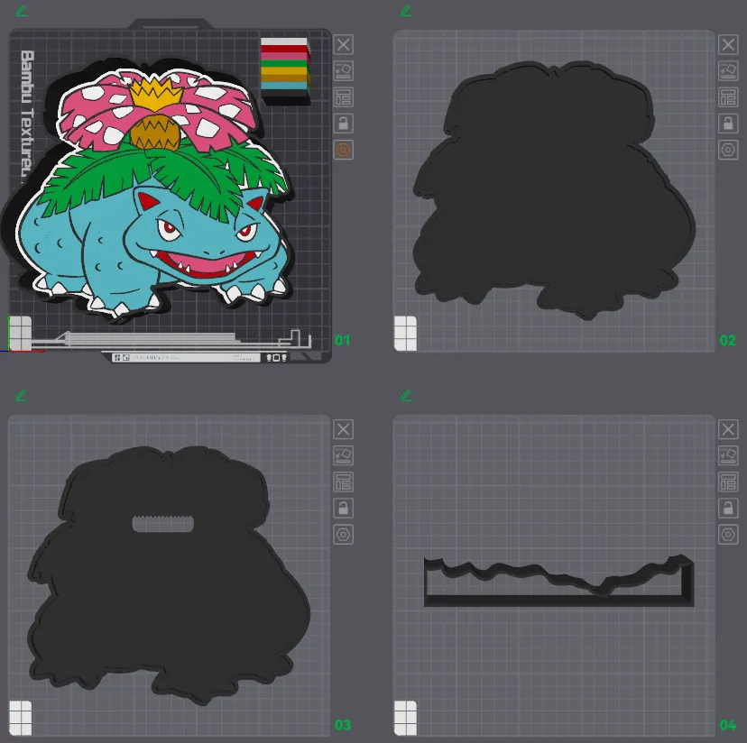 Pokemon - 0003 Venusaur LED Lamp by BeeTee 3D - MakerWorld