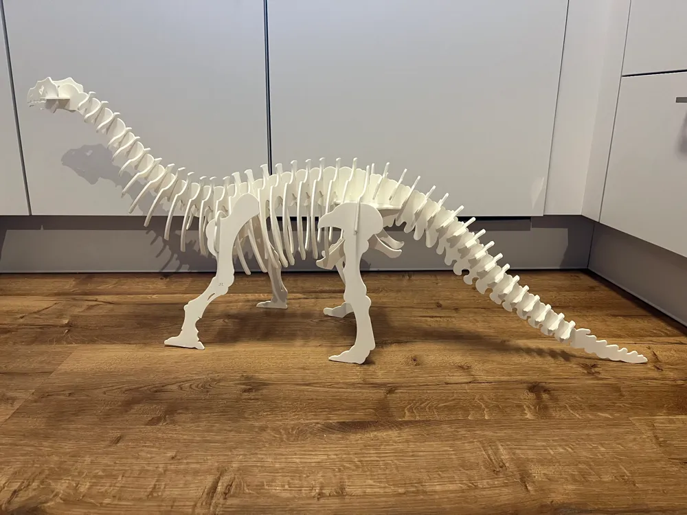 Brontosaurus 3D Puzzle - Free 3D Print Model - MakerWorld