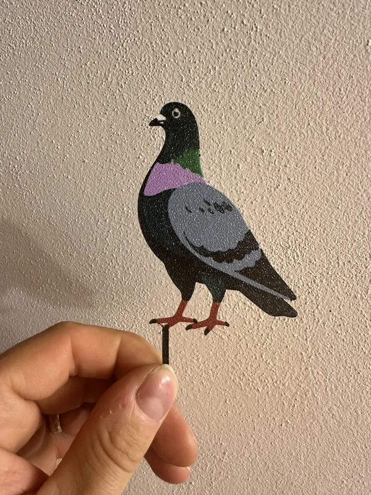 Pigeon bird cake topper - Free 3D Print Model - MakerWorld