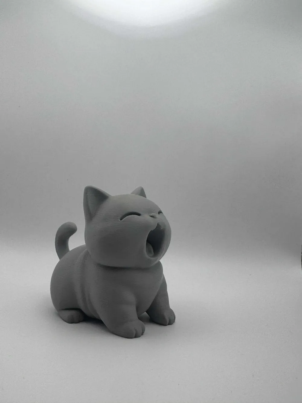 Yawning Cat – Chubby Chibi Figurine - Free 3D Print Model - MakerWorld