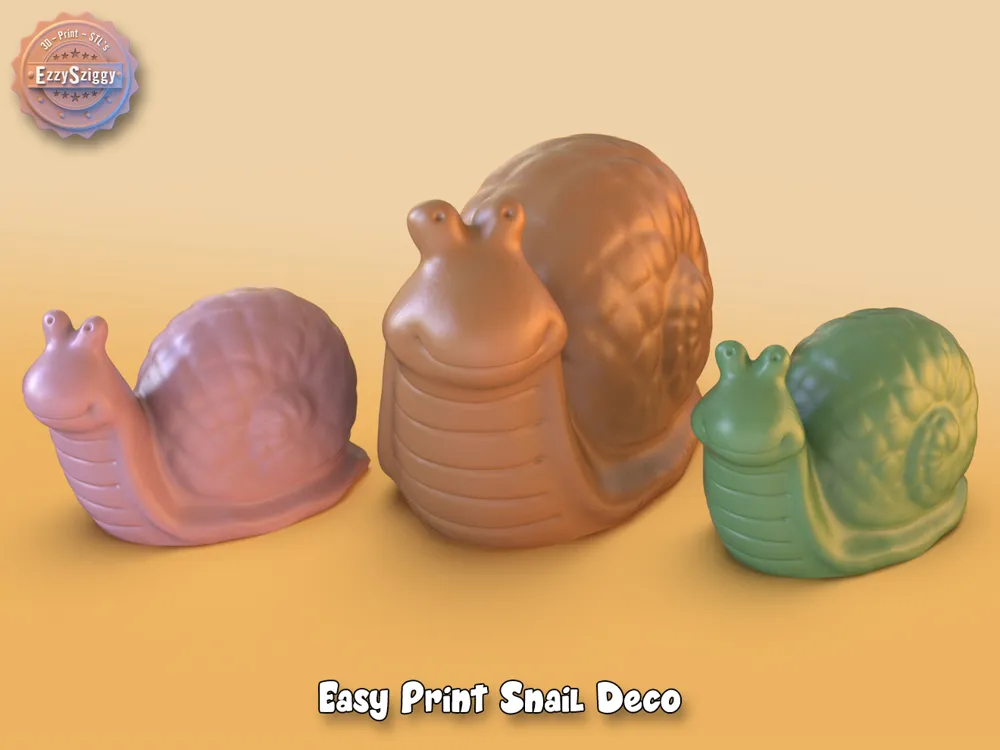 Easy Print Snail Deco by EzzySziggy - MakerWorld