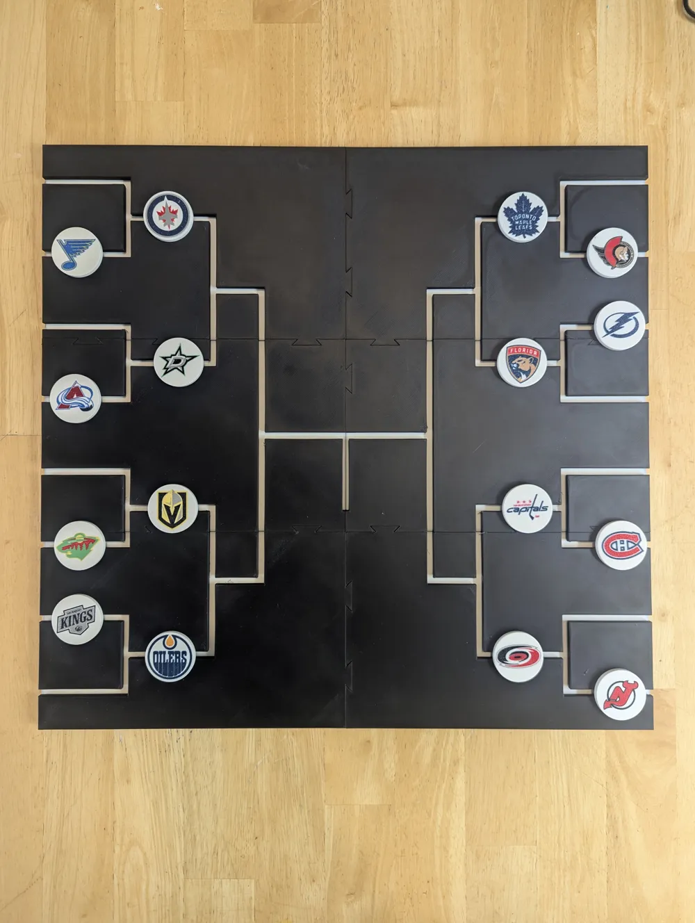 NHL Stanley Cup Playoff Bracket - Free 3D Print Model - MakerWorld
