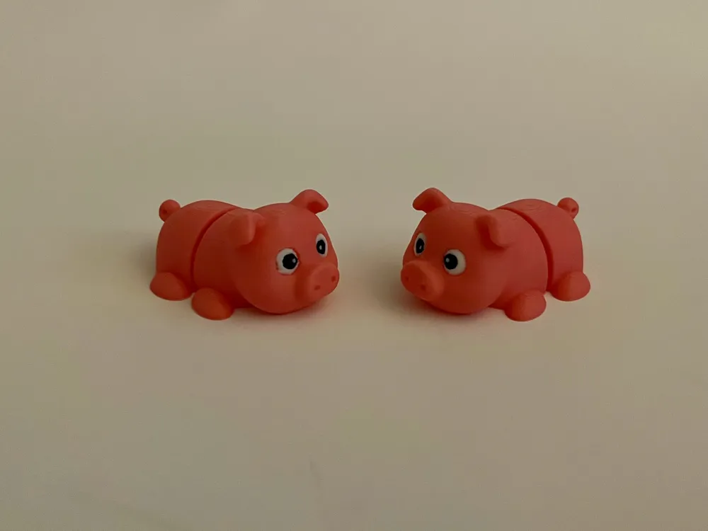 Cute Articulated Pig Mini - Free 3D Print Model - MakerWorld
