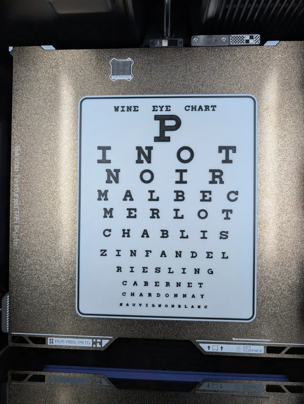 Funny Wine Lover's Eye Chart Sign Love Vino - Free 3D Print Model ...