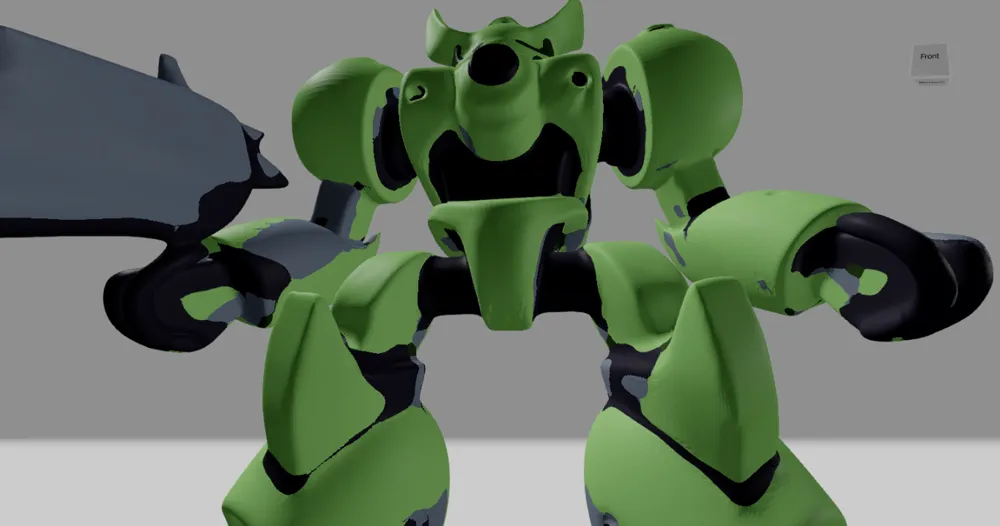 Green mech (shotgun) - Free 3D Print Model - MakerWorld