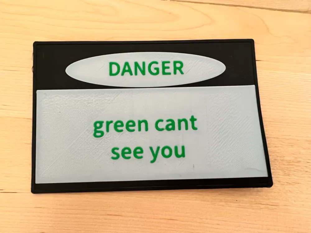 Green Danger sign by STW15 - MakerWorld