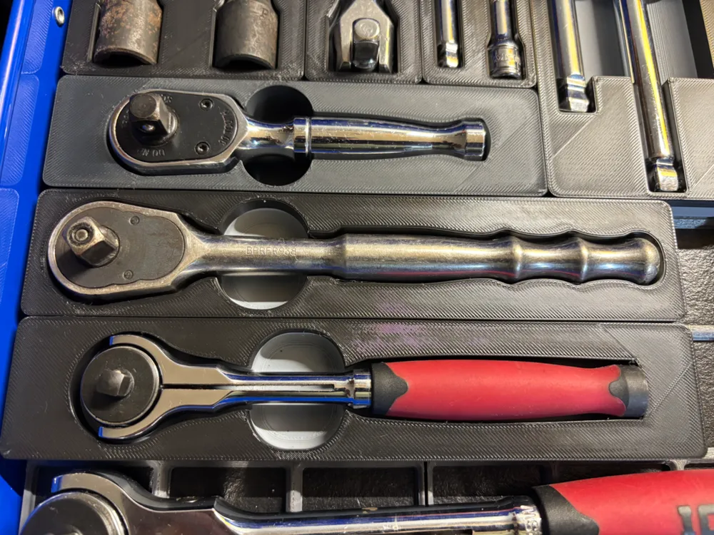 Gridfinity Holder - BluePoint 3/8 Ratchet by kaosis - MakerWorld