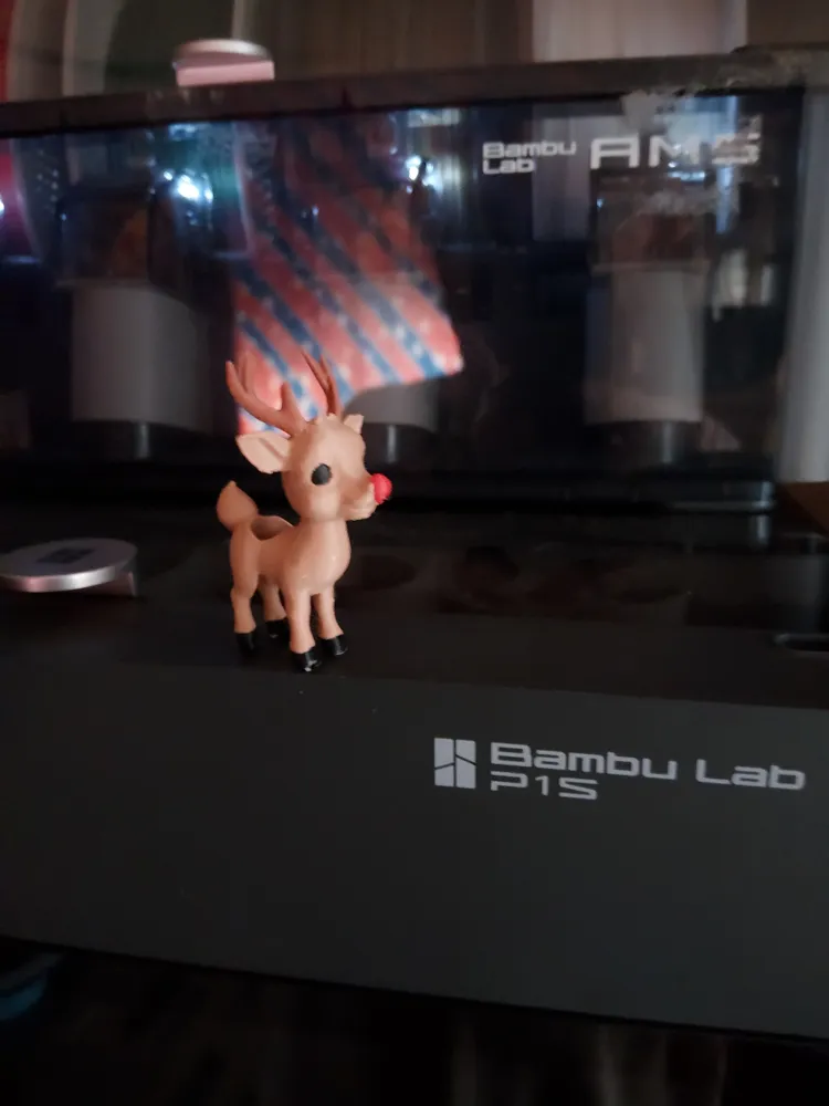 Rudolf Red Nosed Reindeer straw topper - Free 3D Print Model - MakerWorld