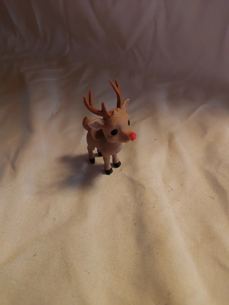 Rudolf Red Nosed Reindeer straw topper - Free 3D Print Model - MakerWorld