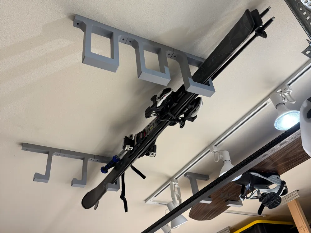 Ceiling Mounted Ski Rack by davedandeneau - MakerWorld