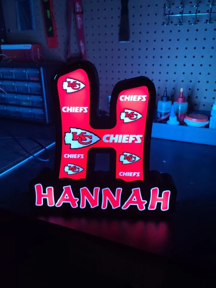 KC Chiefs Hanna Light box by Britts Prints - MakerWorld