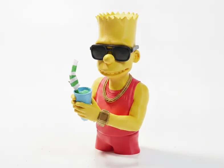 Bart Simpson Bust Cartoon Character 3D Printable - Free 3D Print Model ...