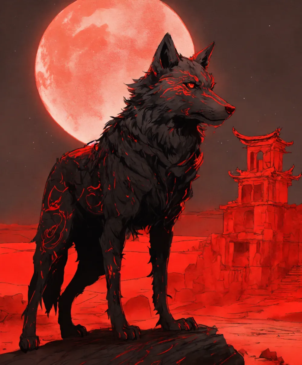 Dark Wolf Art by Yulian_Nikolov - MakerWorld