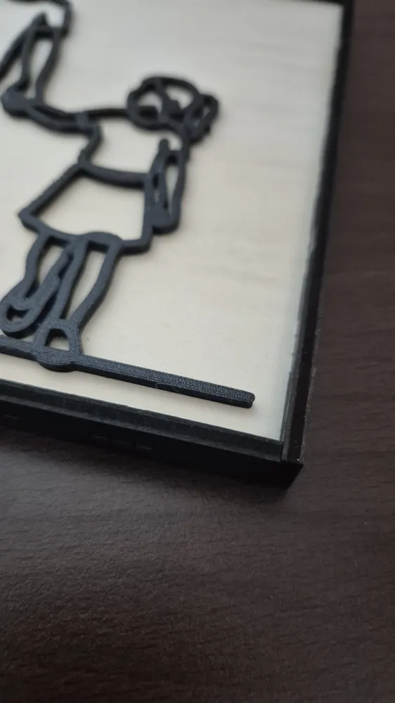 Father & Daughter Line Art Sign - Free 3D Print Model - MakerWorld