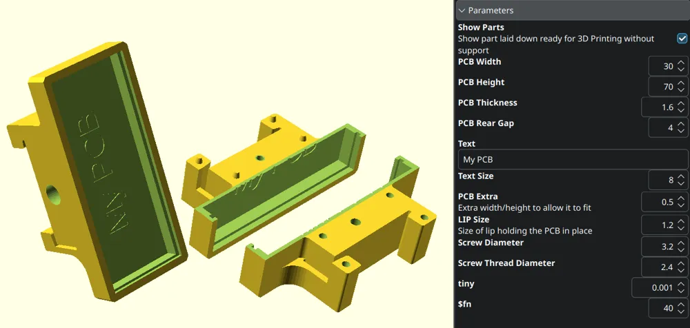 DIN Rail PCB Holder (OpenSCAD Customisable) by kgolding MakerWorld ...