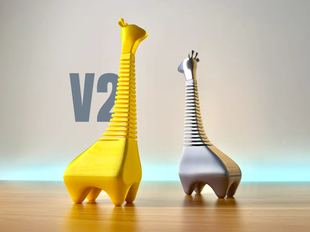 Springy Cute Giraffe V2 Free 3d Print Model Makerworld
