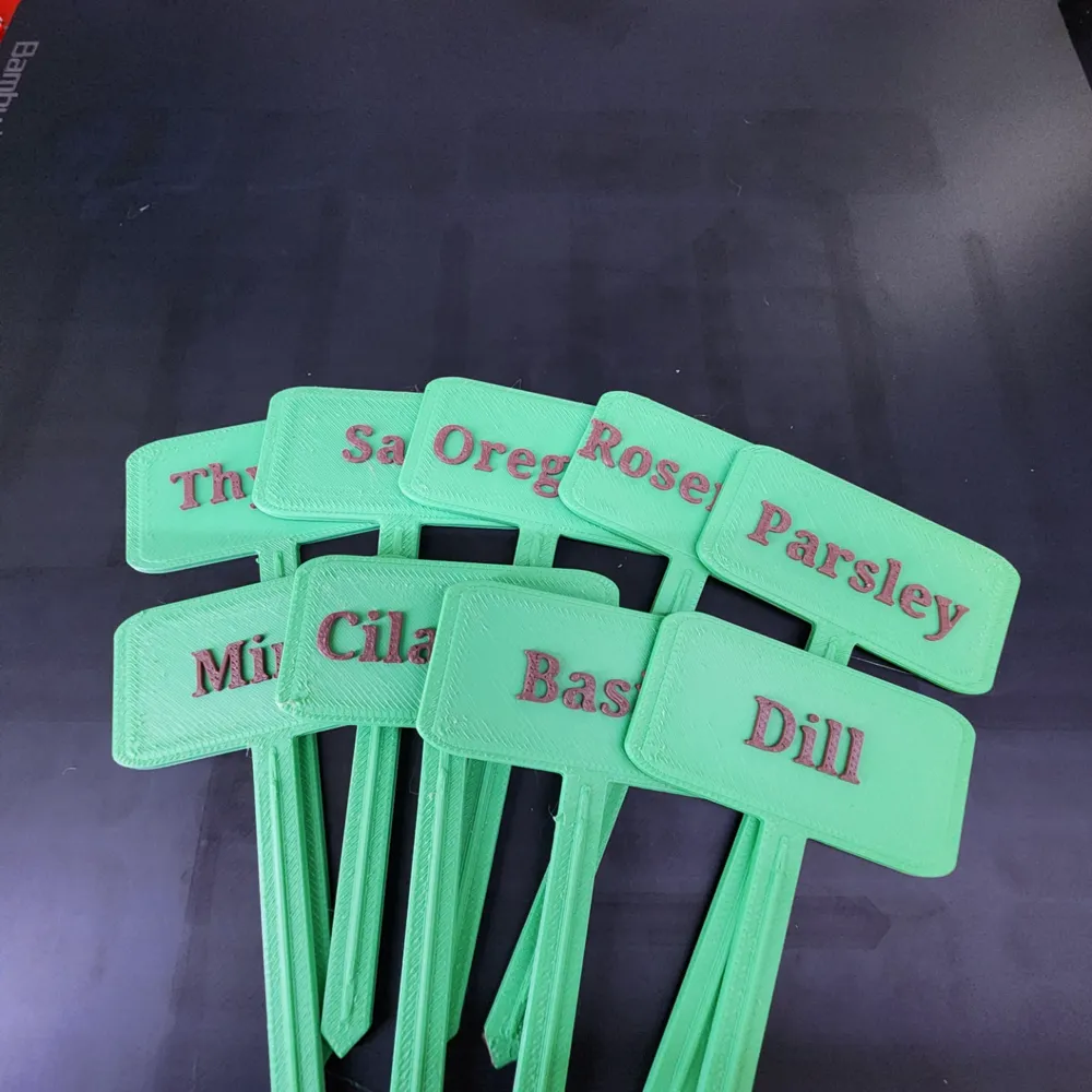 Garden Herb Plant ID Tags, 3in Stake Quick Print by dstroup92 - MakerWorld