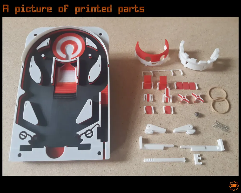 3D Printed Mini Pinball V2 by 3DFreeman MakerWorld: Download Free 3D Models