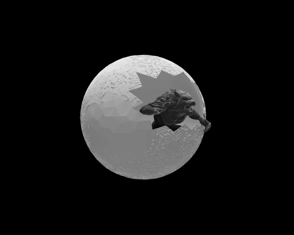 Werewolf escapes the moon lamp by void93 - MakerWorld