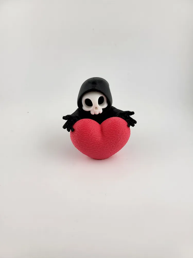 Grim Reaper Heart Gothic Valentine Mini Figure - Free 3D Print Model ...