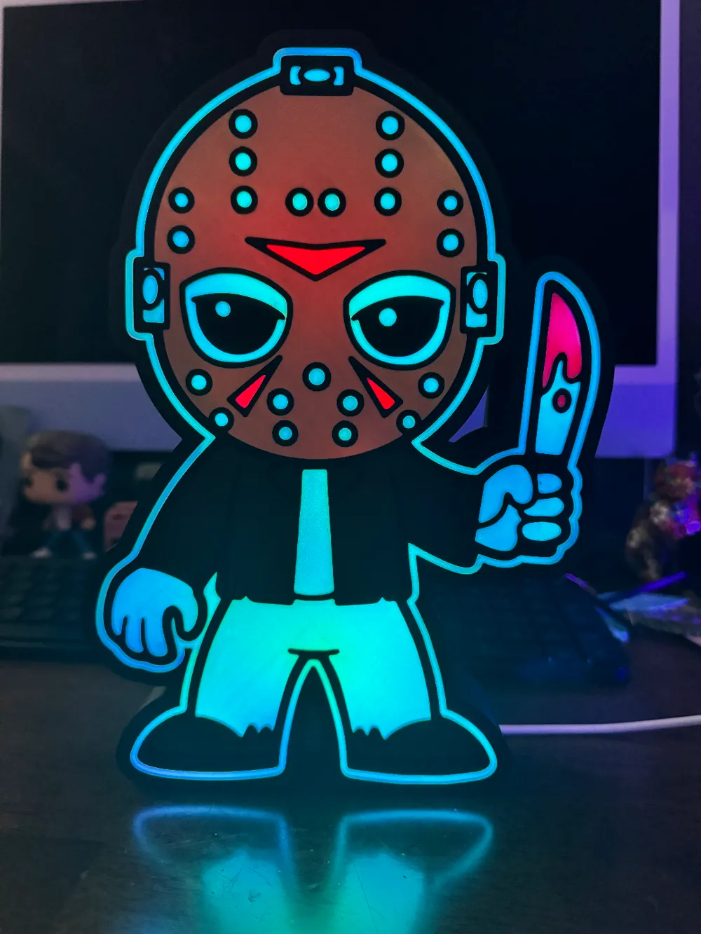 Jason LED Light Box | Halloween | 3D Printed by Bearded Dad Designz ...