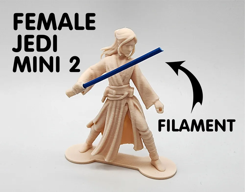 Female Jedi Miniature 2 w/Filament Lightsaber by Triple G Workshop ...