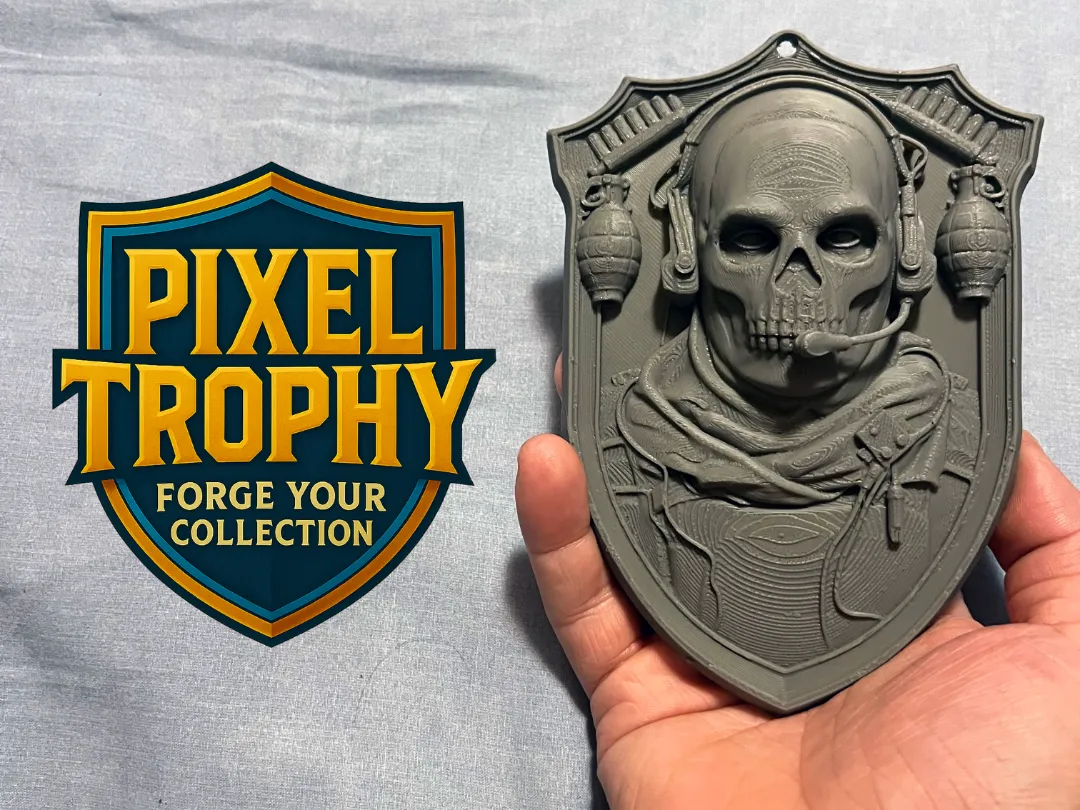 Pixel Trophy – Ghost (Call of Duty) - Free 3D Print Model - MakerWorld