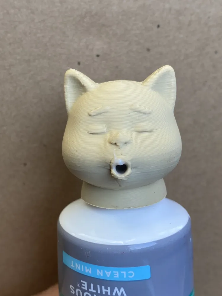 CAT TOOTHPASTE DISPENSING CAP by StevieWander MakerWorld: Download Free ...