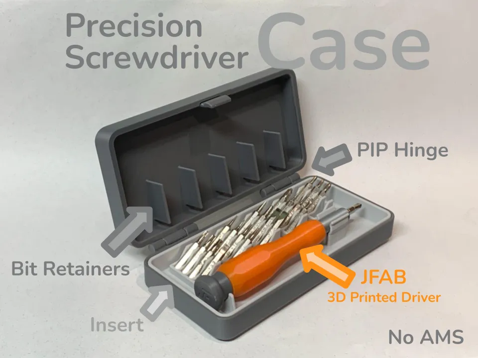 Precision Screwdriver Case (20 Pcs Bit Storage) - Free 3D Print Model ...