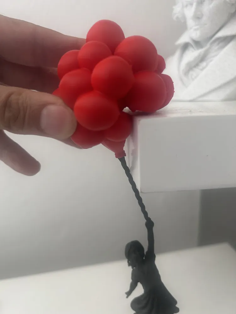 Floating Balloon Girl - Banksy Inspired Art - Free 3D Print Model ...