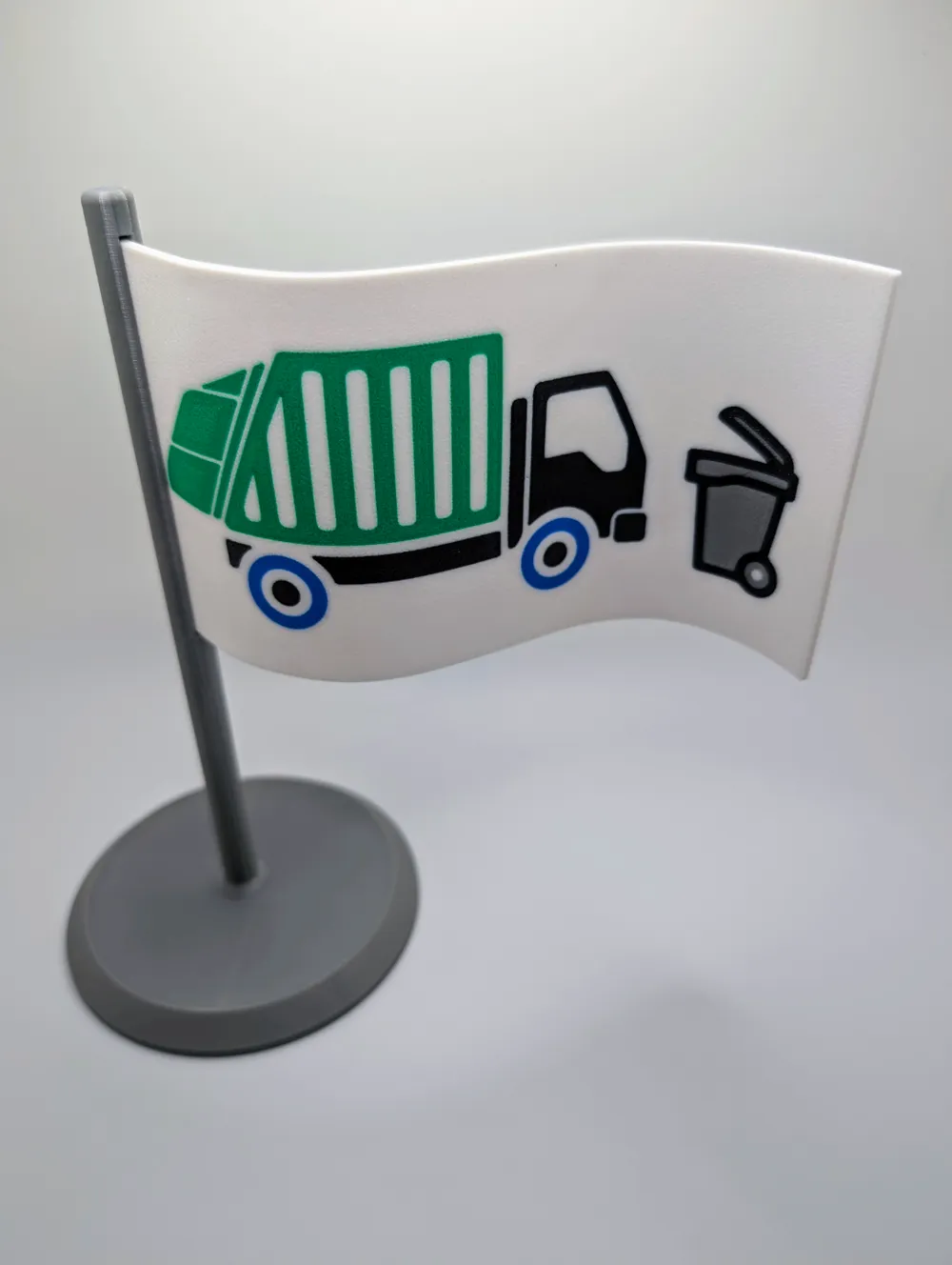 Trash Truck with Trash Can Flag by sage117 - MakerWorld