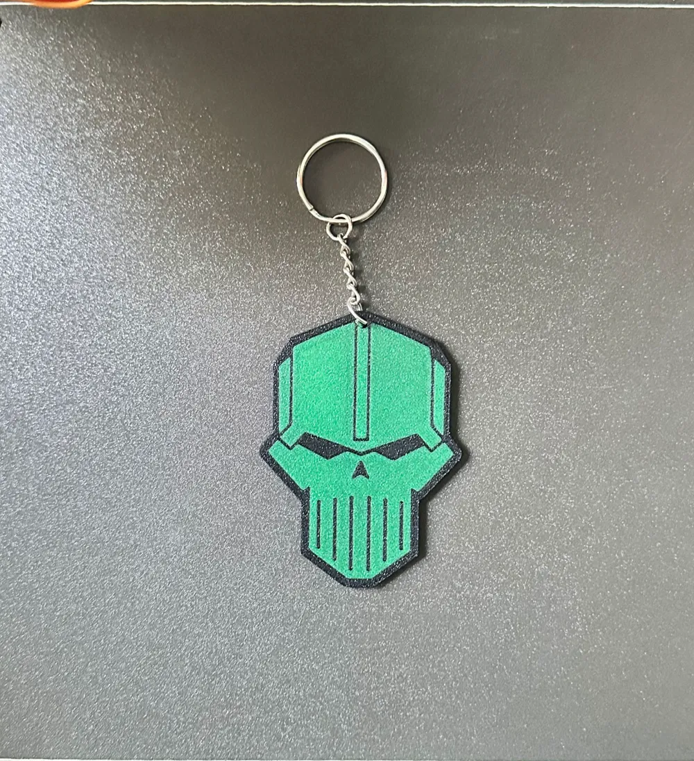 Warhammer 40K Necron Head Kecyhain by Black Glovz - MakerWorld