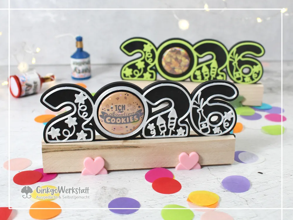 Letras de bloques "2026" para botones (32, 38) por GinkgoWerkstatt ...