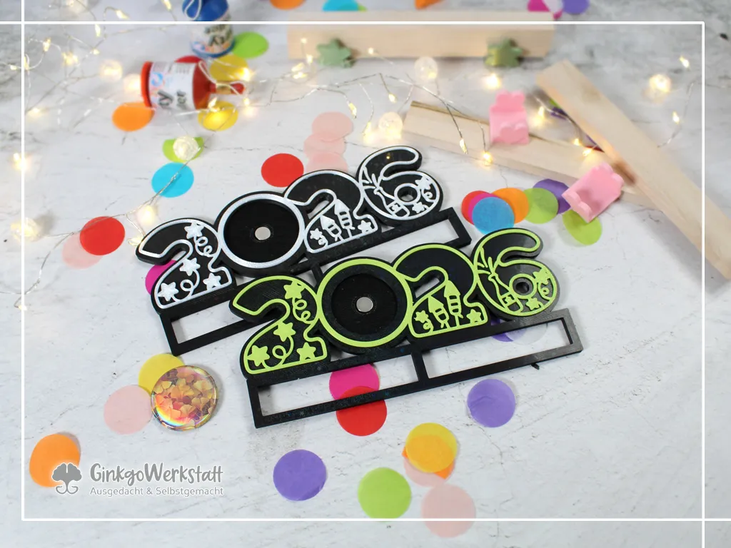 Letras de bloques "2026" para botones (32, 38) por GinkgoWerkstatt ...