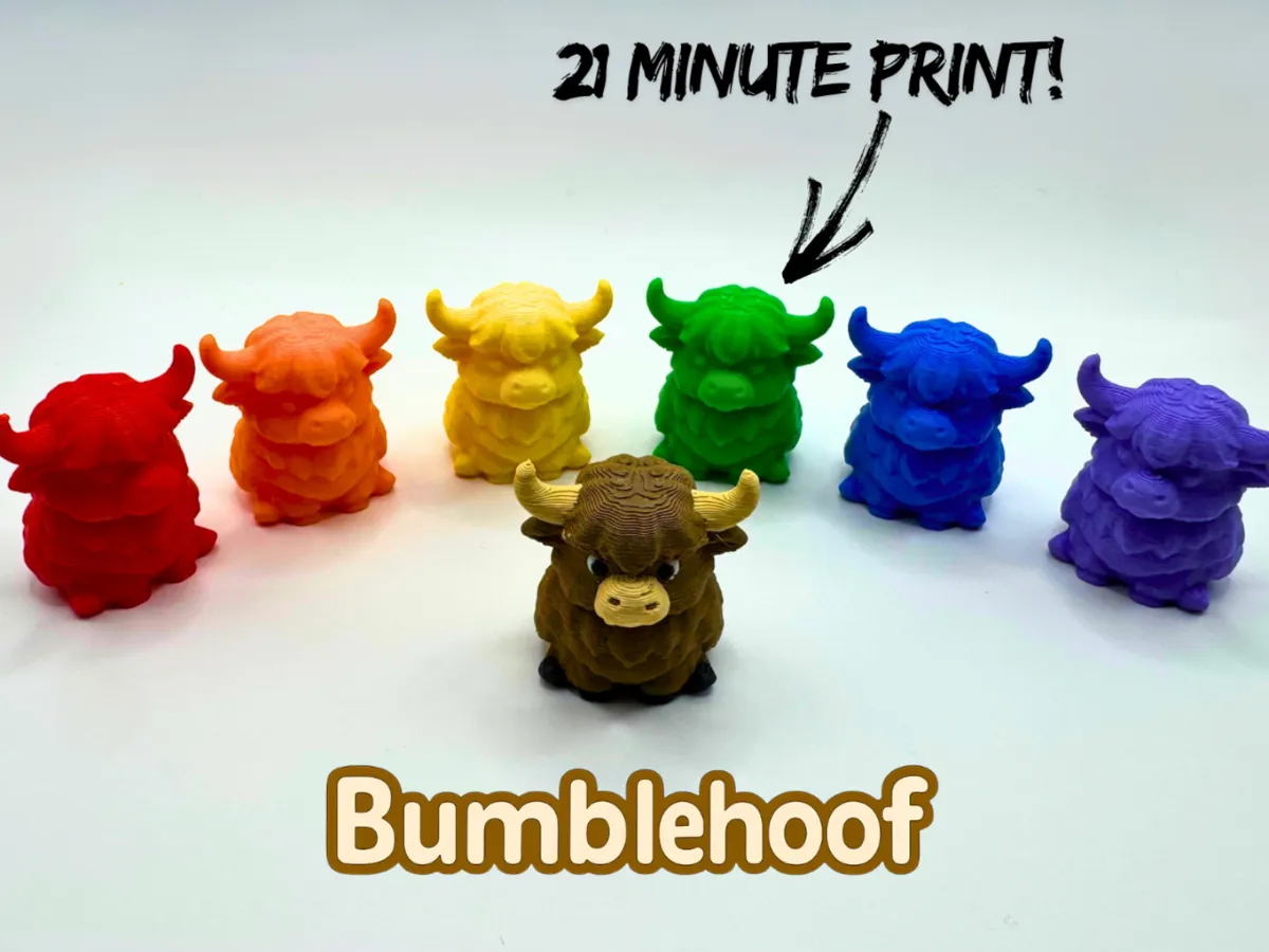 Bumblehoof the Highland Cow – Keychain + Toy - Free 3D Print Model ...