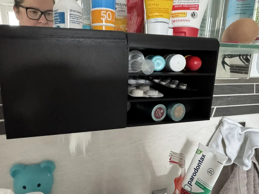 Snap-in Bathroom Shelf for Glass Shelves (12 cm deep) by 3D Print Barth ...